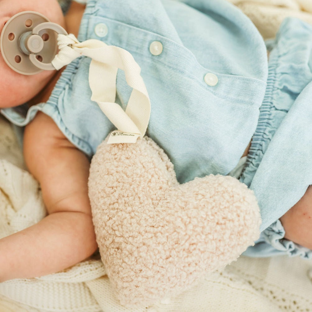 Teddy Heart Pacifier Clip – The Storkling